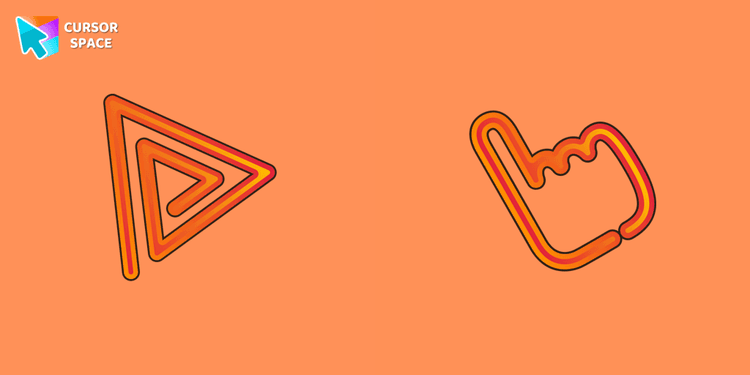 Cute Cursor Orange Line - Cursor Pack | Cursor Space